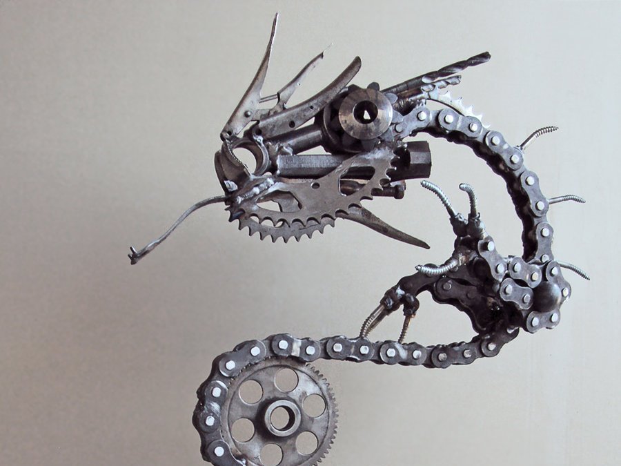 Bicycle Chain Dragon by Nikos Chitoglou | Writing Dragons