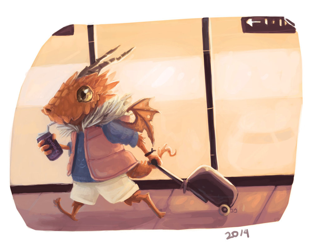 Travelling Dragon by CrayonBot | Writing Dragons