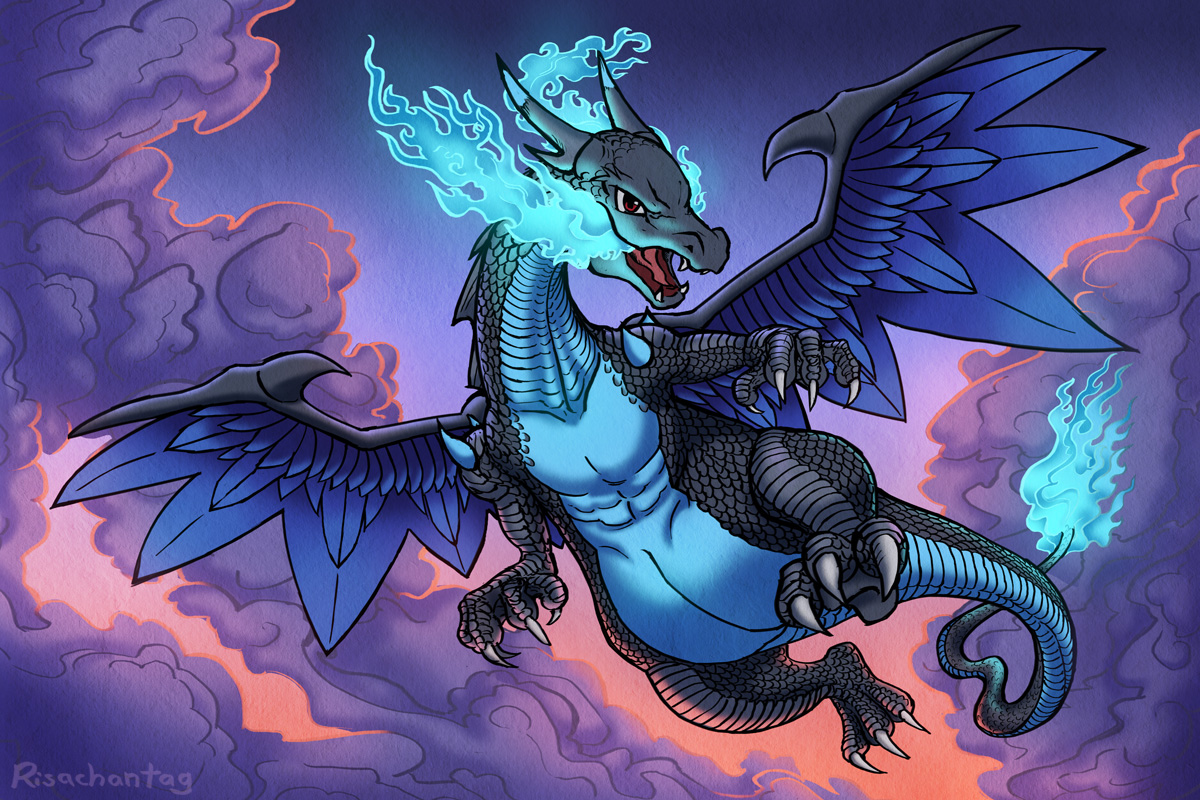 mega charizard artwork